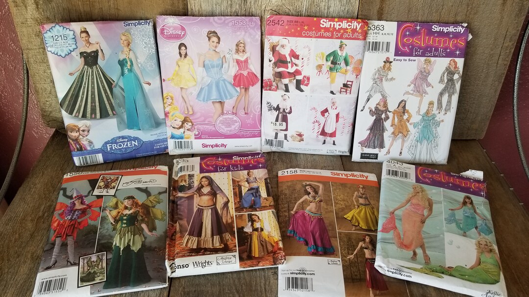 Simplicity Adult/kid Costume Patterns, Disney Princess/frozen Elsa/anna ...