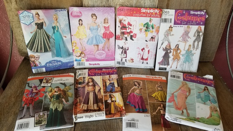 Simplicity Adult/kid Costume Patterns, Disney Princess/frozen Elsa/anna ...
