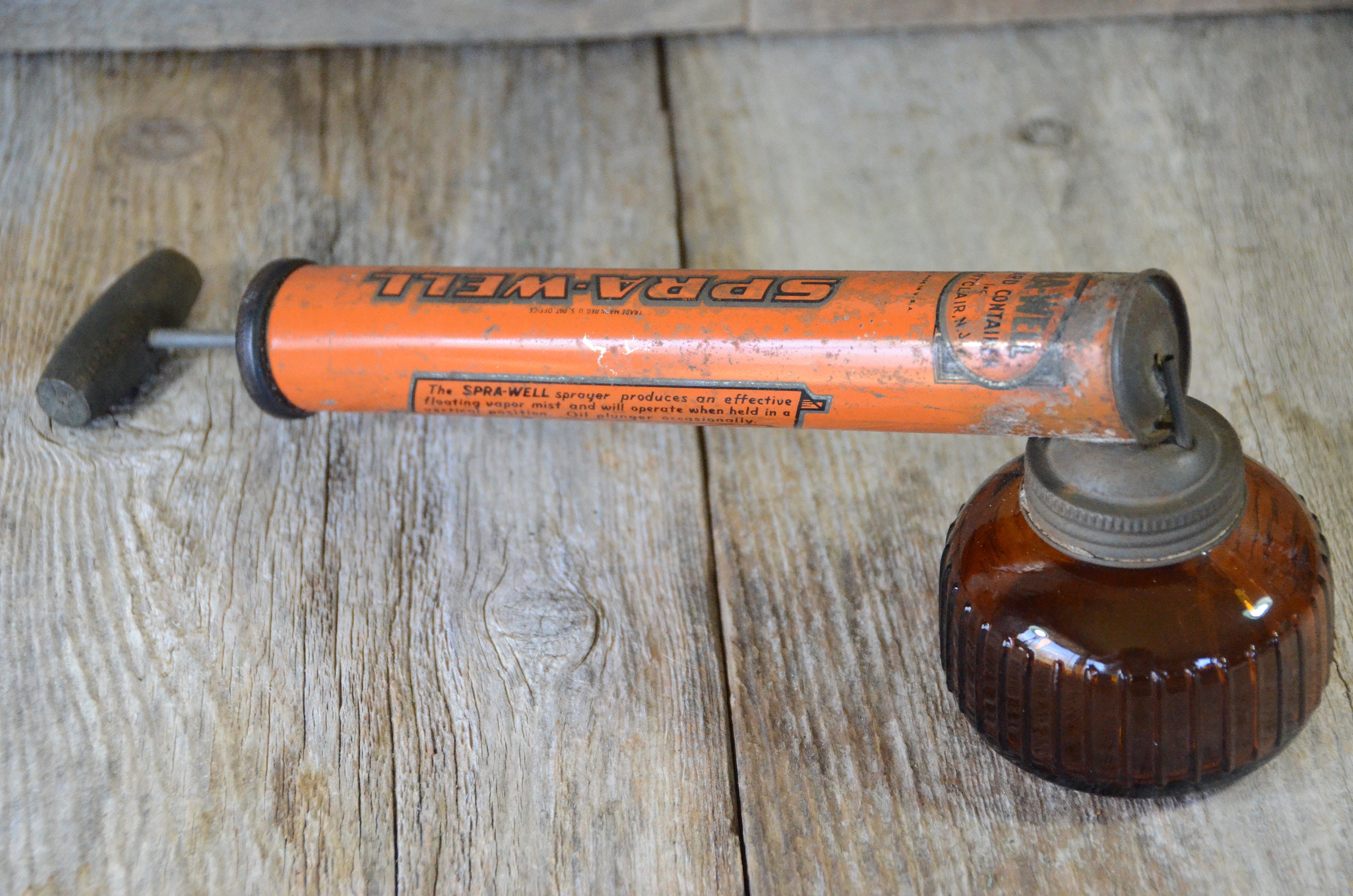 Vintage Spra-well Bug Sprayer, Orange/black Garage, Man Cave, Garden ...