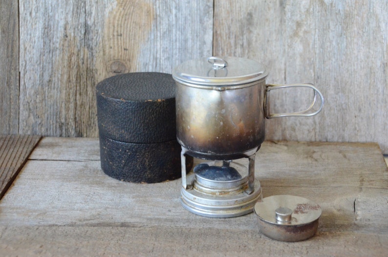 Vintage Antique Hiking Camp Stove Mess Kit Leather Case - Etsy