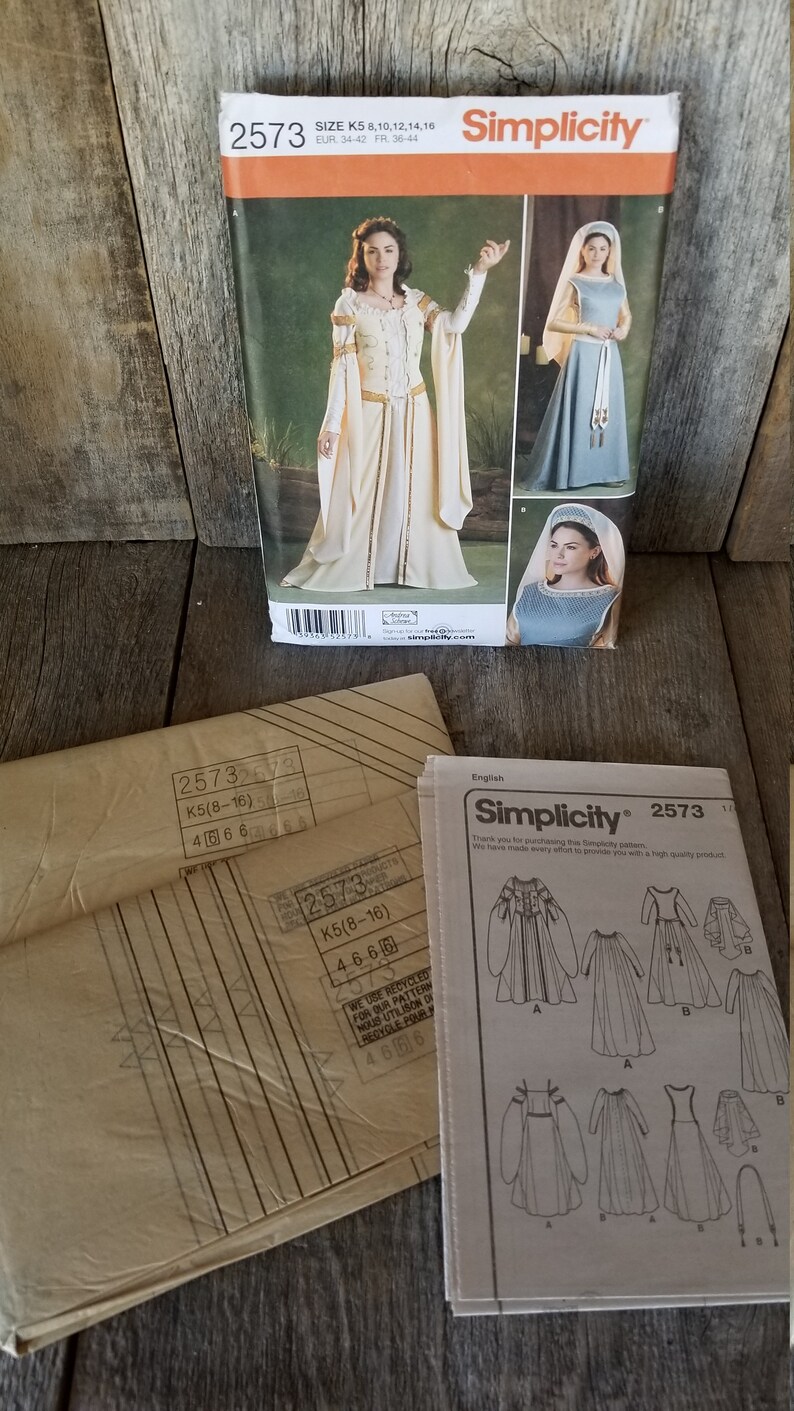 Simplicity Costume Patterns Elizabethan Medieval Museum | Etsy