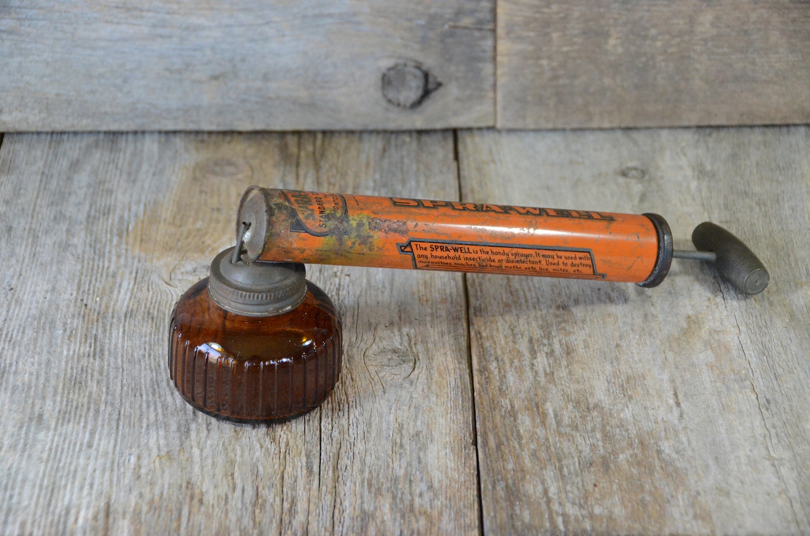 Vintage Spra-well Bug Sprayer, Orange/black Garage, Man Cave, Garden ...