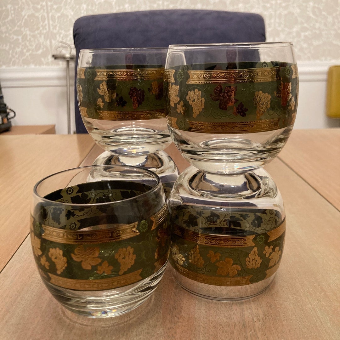Roly Poly Glasses CERA Midcentury Modern Cocktail Golden Grapes ...