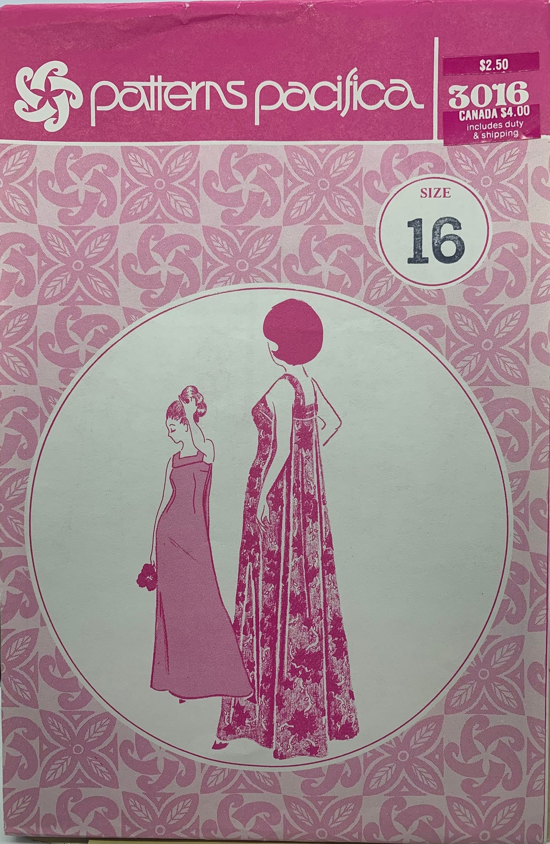 Pacifica Pattern 3016, Muumuu Dress, Hawaiian Dress, Size 16, Bust 38 ...