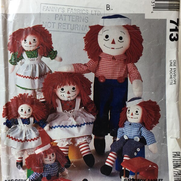 Raggedy Ann Pattern - Etsy