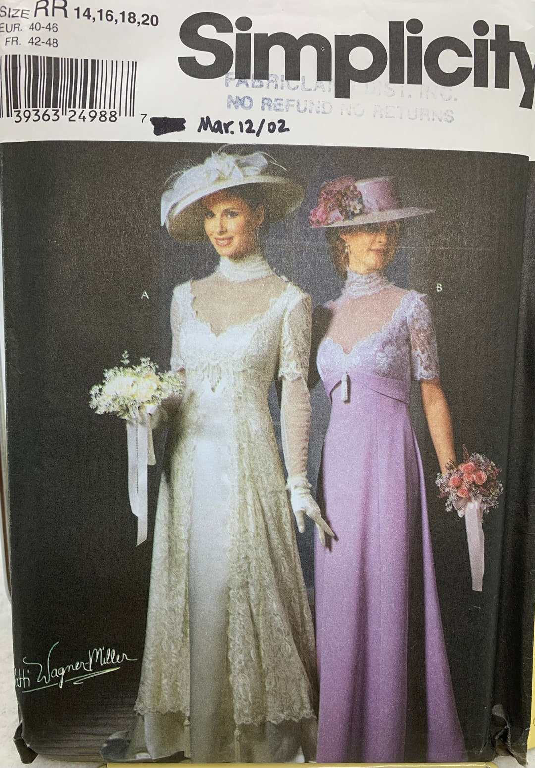 Simplicity 9716, Victorian Gown, Historical Costume Patty Wagner Miller ...