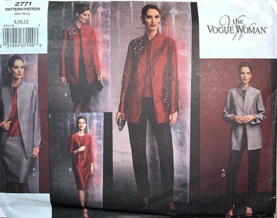 Vogue 2771 the Vogue Women Wardrobe Pattern Loose-fitting - Etsy
