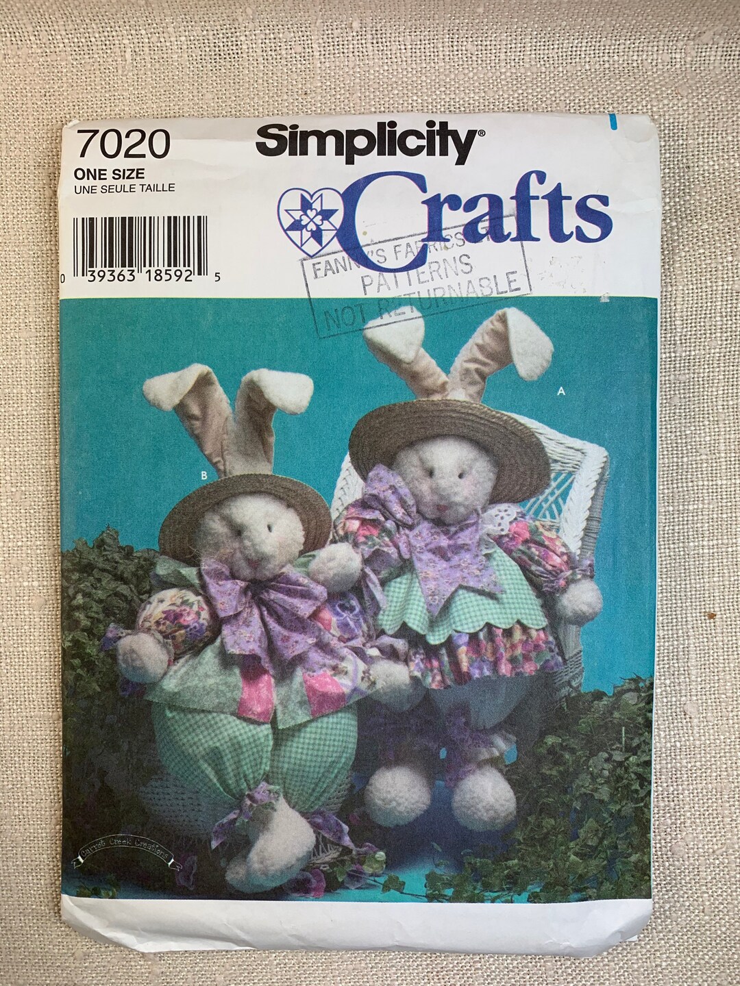 Buy Simplicity 7020, Easter Bunny, Stuffy, Clothes, Stuffed Bunny ...