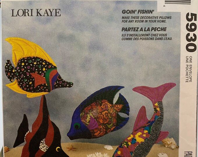 Mccall's 5930, Fish Cushions, Fish Pillows, Tropical Fish, Lori Kaye ...