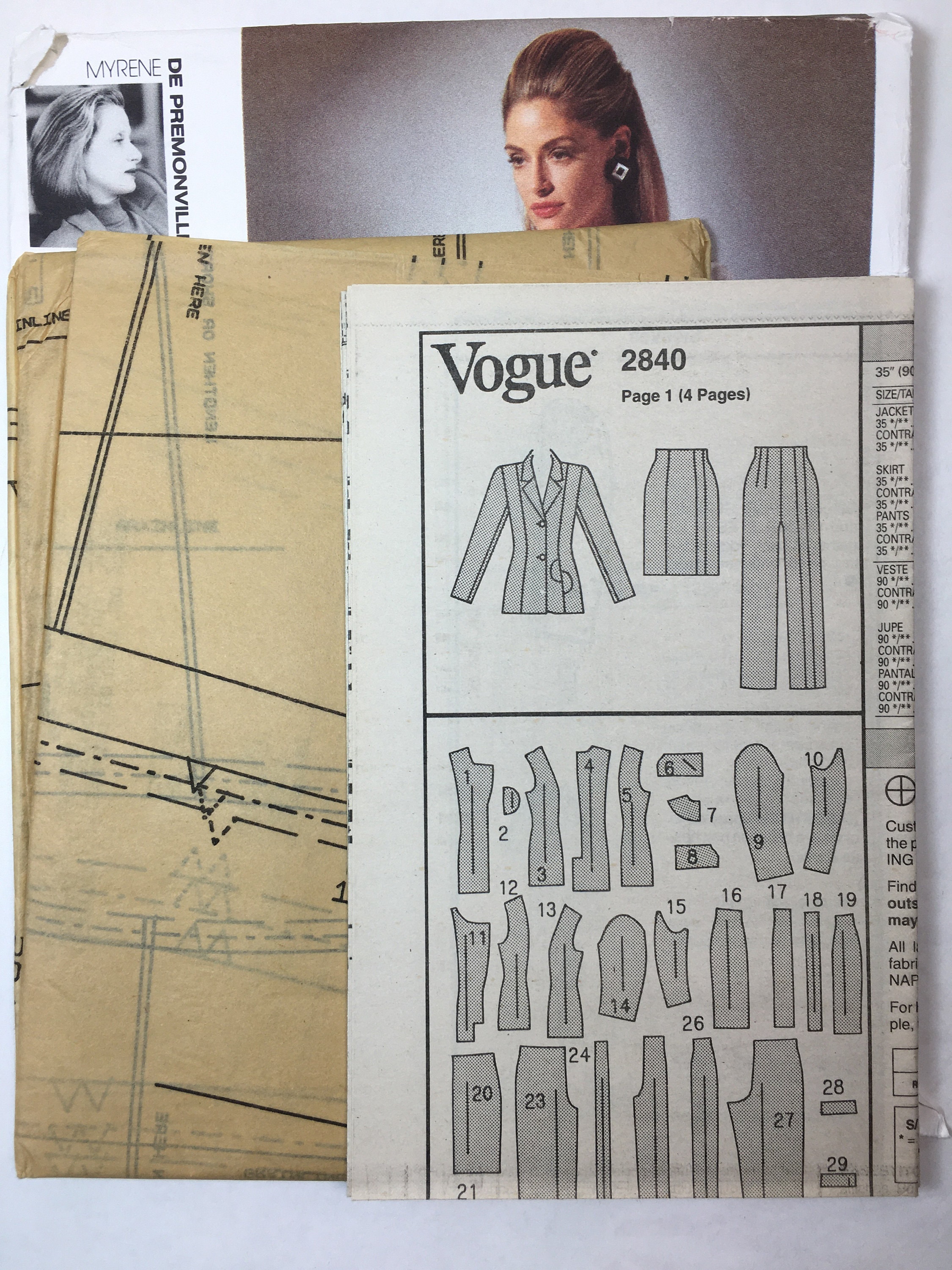 Craft Supplies & Tools Kits & How To Vogue 2840 Sewing Pattern Myrene ...
