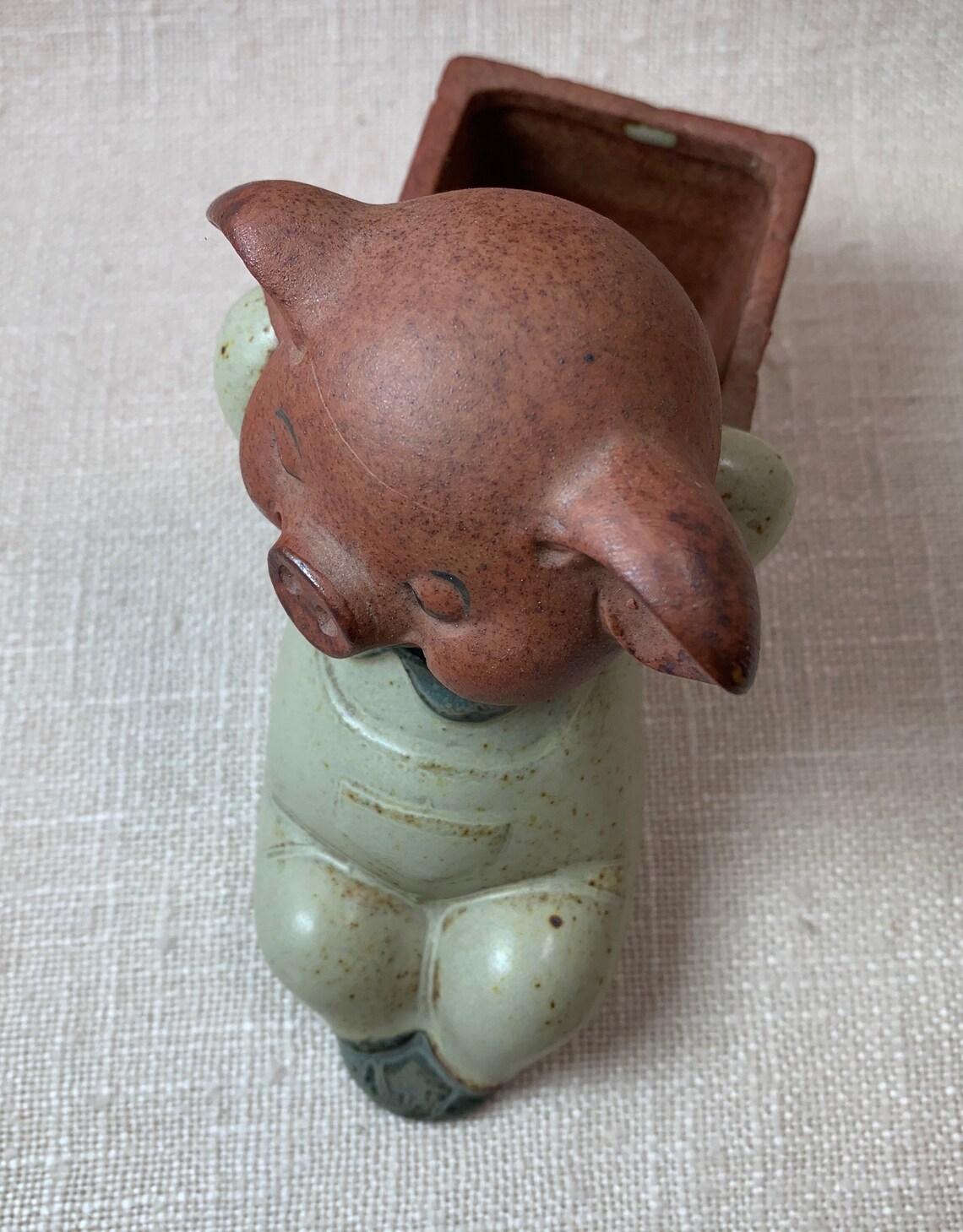 Gempo UCTCI Pottery Pig Planter Made in Japan Stoneware | Etsy