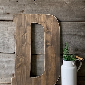 Distressed Wood Letter, Stained Rustic Decor, 24 Inches Tall - Etsy