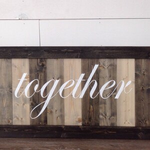 Together, Sign, Together Sign, Distressed Sign, Farmhouse, Farmhouse ...