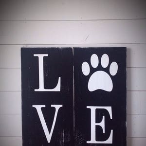 Rustic Dog Sign, Rustic Wood, Rustic Decor, Distressed, Dog Sign, Love ...