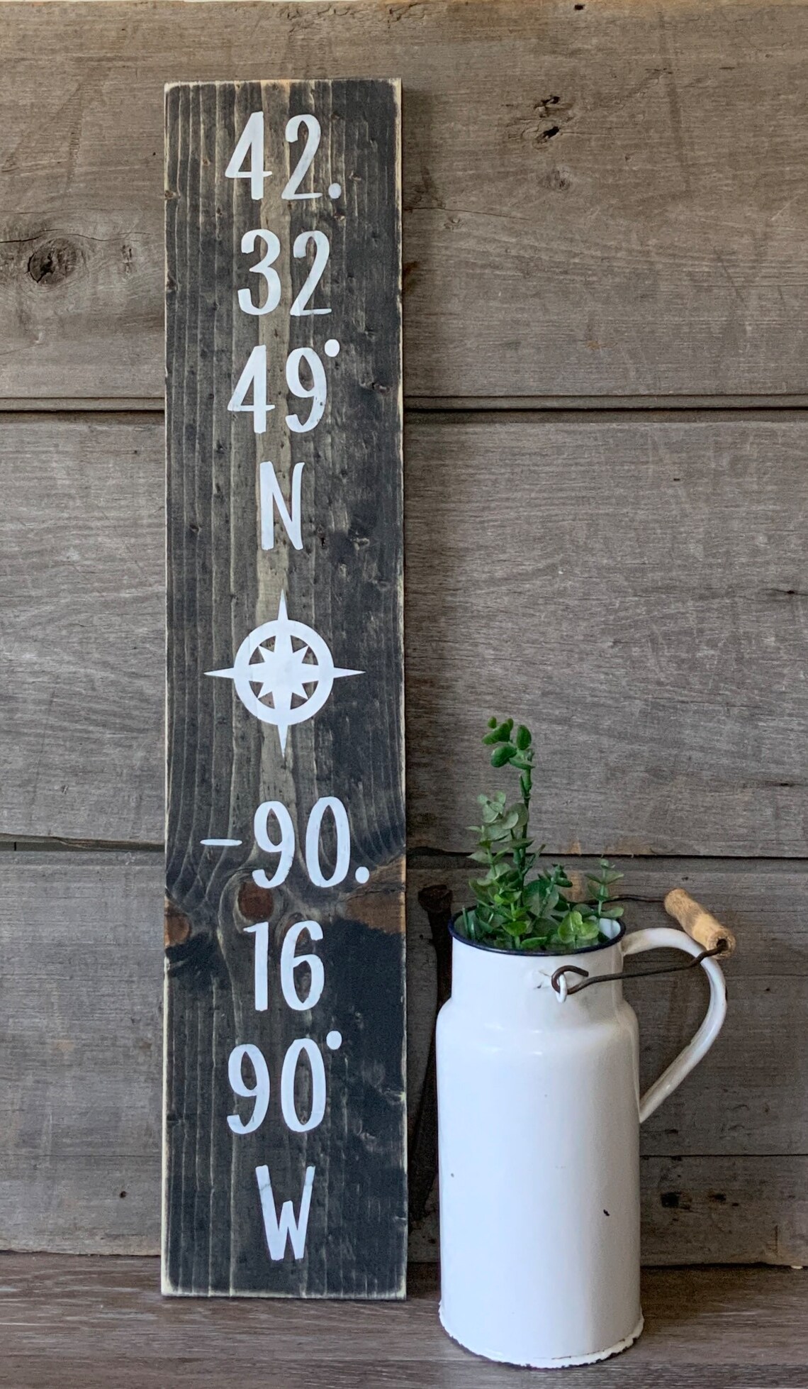 Vertical Latitude and Longitude Sign Coordinates Sign - Etsy