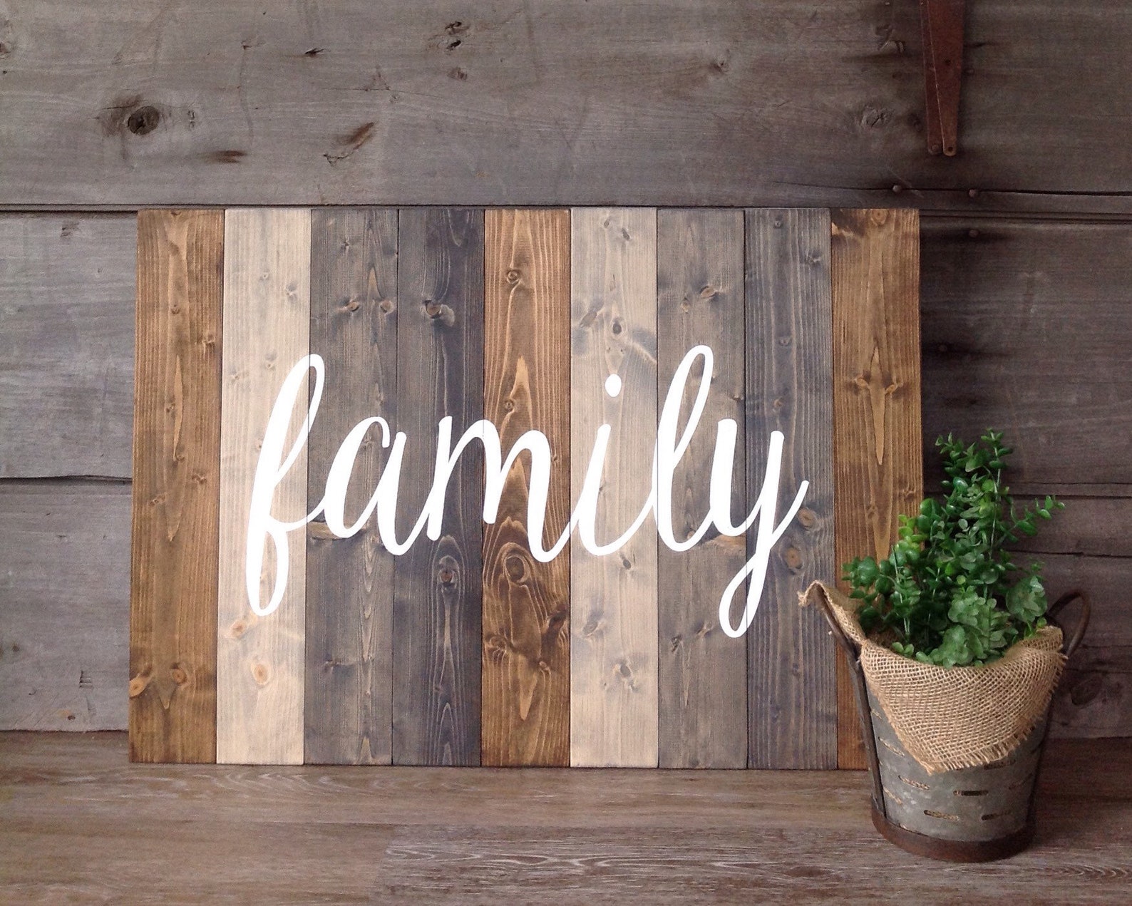 Family Wood Sign Family Sign Distressed Family Sign - Etsy