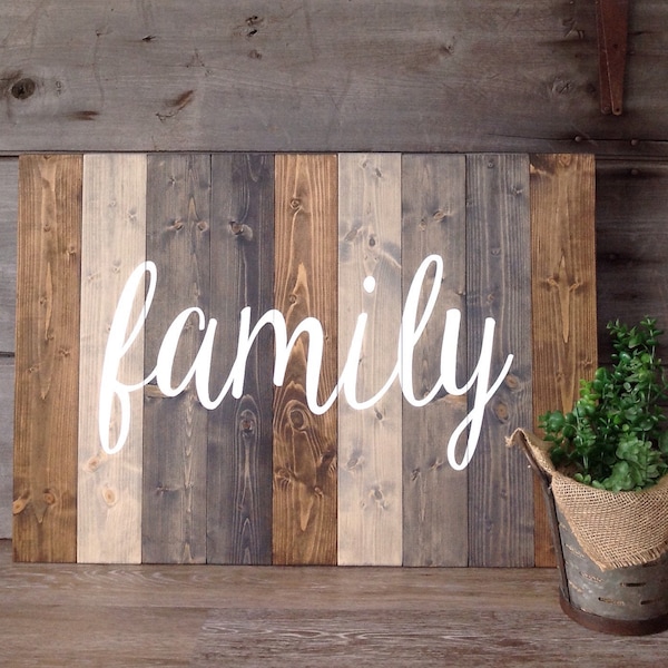 Rustic Family Sign - Etsy