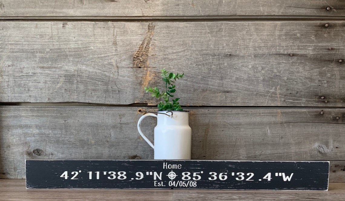 Latitude and Longitude Sign Coordinates Sign Latitude - Etsy