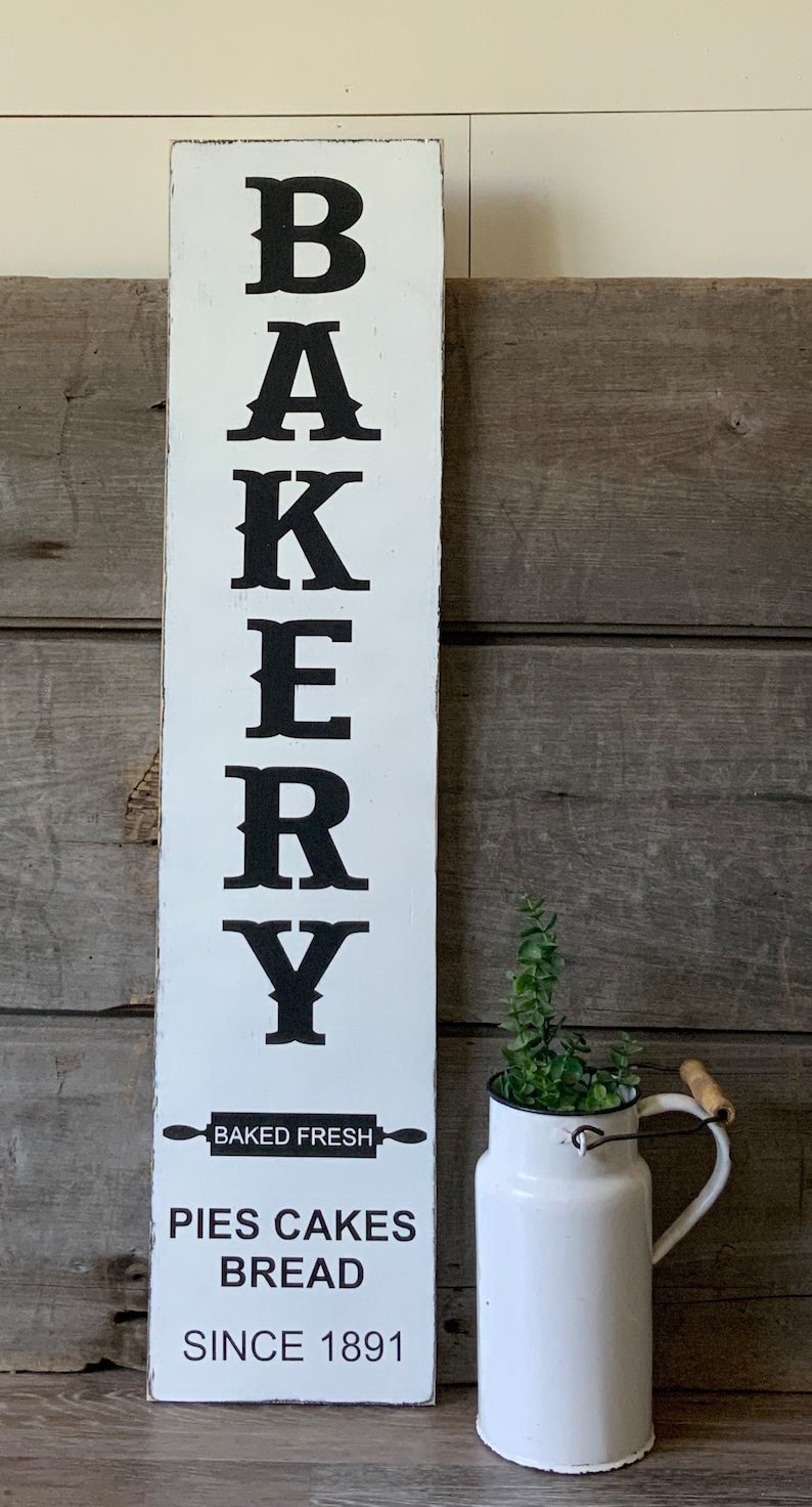 Vertical Bakery Sign, Farmhouse BAKERY Sign, Bakery Sign, Farmhouse ...