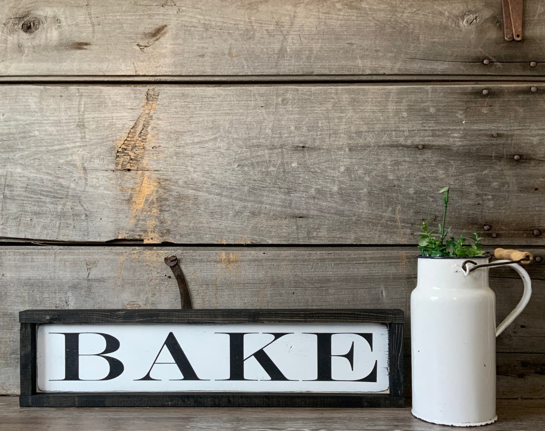 Bake Sign, Horizontal Bake, Sign, Wood Sign, Farmhouse Signs ...