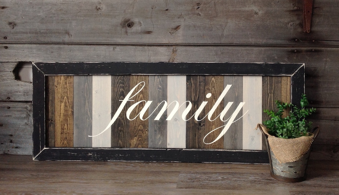 Family Sign, Wood Sign, Farmhouse, Farmhouse Sign, Rustic Family Sign ...