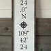 Vertical Latitude and Longitude Sign Coordinates Sign - Etsy