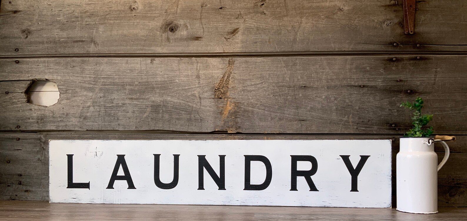 Laundry Wood Sign Laundry Room Decor Wash Room Decor - Etsy