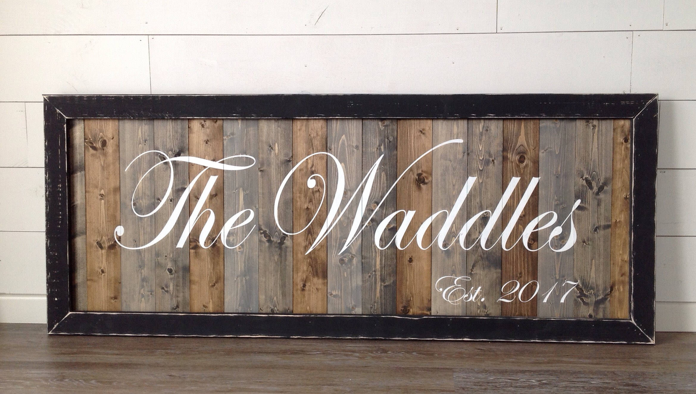 Personalized Family Sign LARGE Wood Family Sign Distressed | Etsy