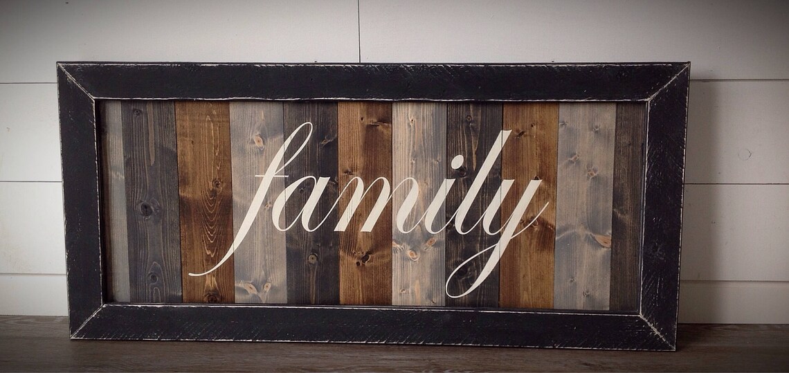 Family Sign LARGE Wood Family Sign Farmhouse Wall Decor - Etsy