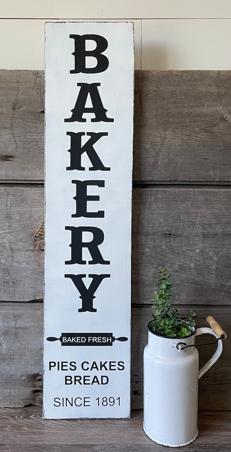 Vertical Bakery Sign, Farmhouse BAKERY Sign, Bakery Sign, Farmhouse ...