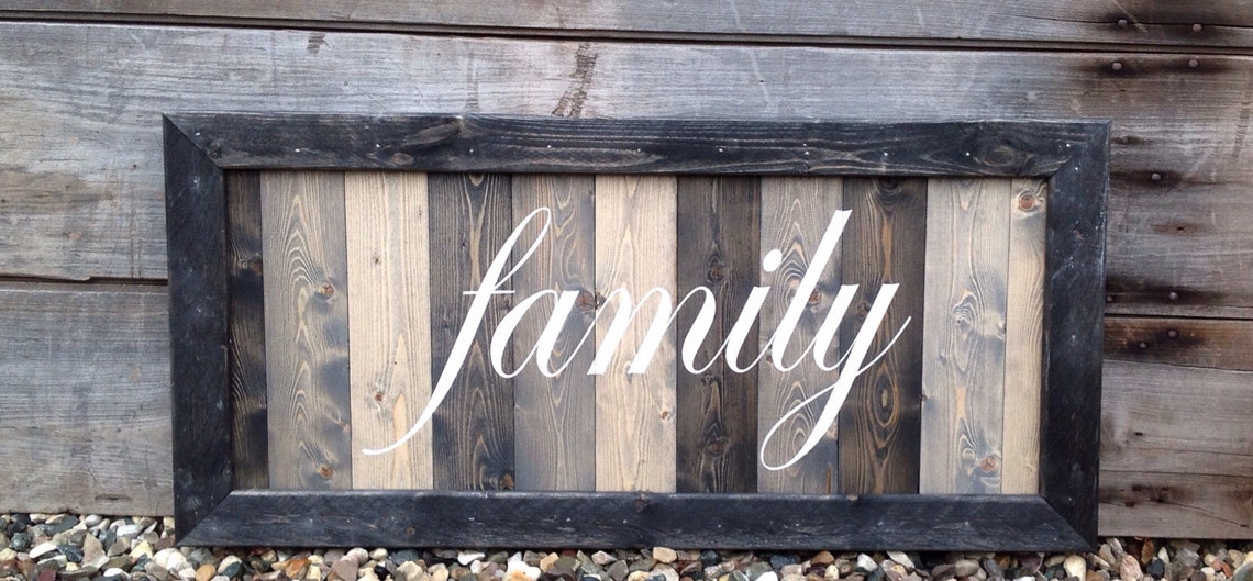 Handcrafted Family Wood Sign, Farmhouse Wall Decor - Etsy