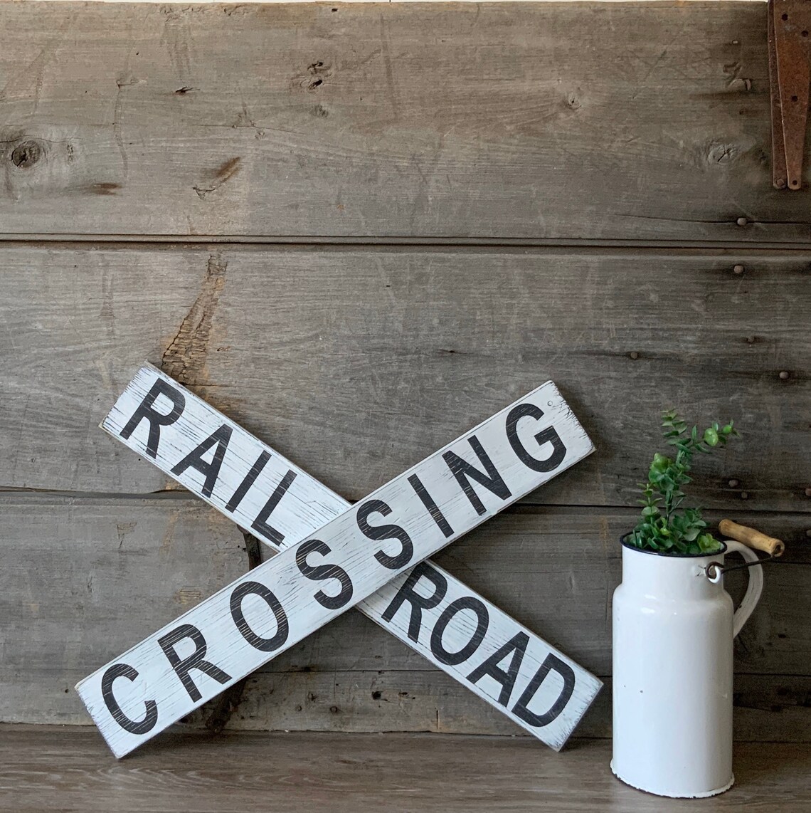 Rail Road Sign wood Rail Road sign farmhouse farmhouse wall | Etsy