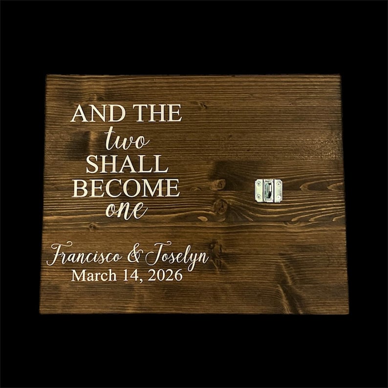 And the Two Shall Become One, Lock Ceremony Sign, Custom Sign to Use in ...