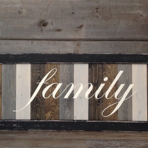 Family Sign, Wood Sign, Farmhouse, Farmhouse Sign, Rustic Family Sign ...