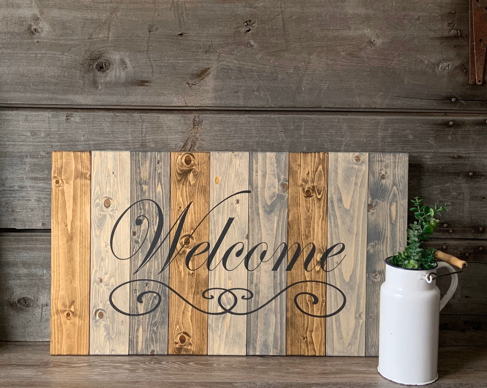 Welcome Sign LARGE Wood Welcome Sign Farmhouse Welcome - Etsy