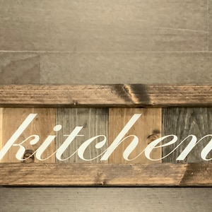 Handmade Framed Wood Kitchen Sign: Rustic Farmhouse Decor - Etsy