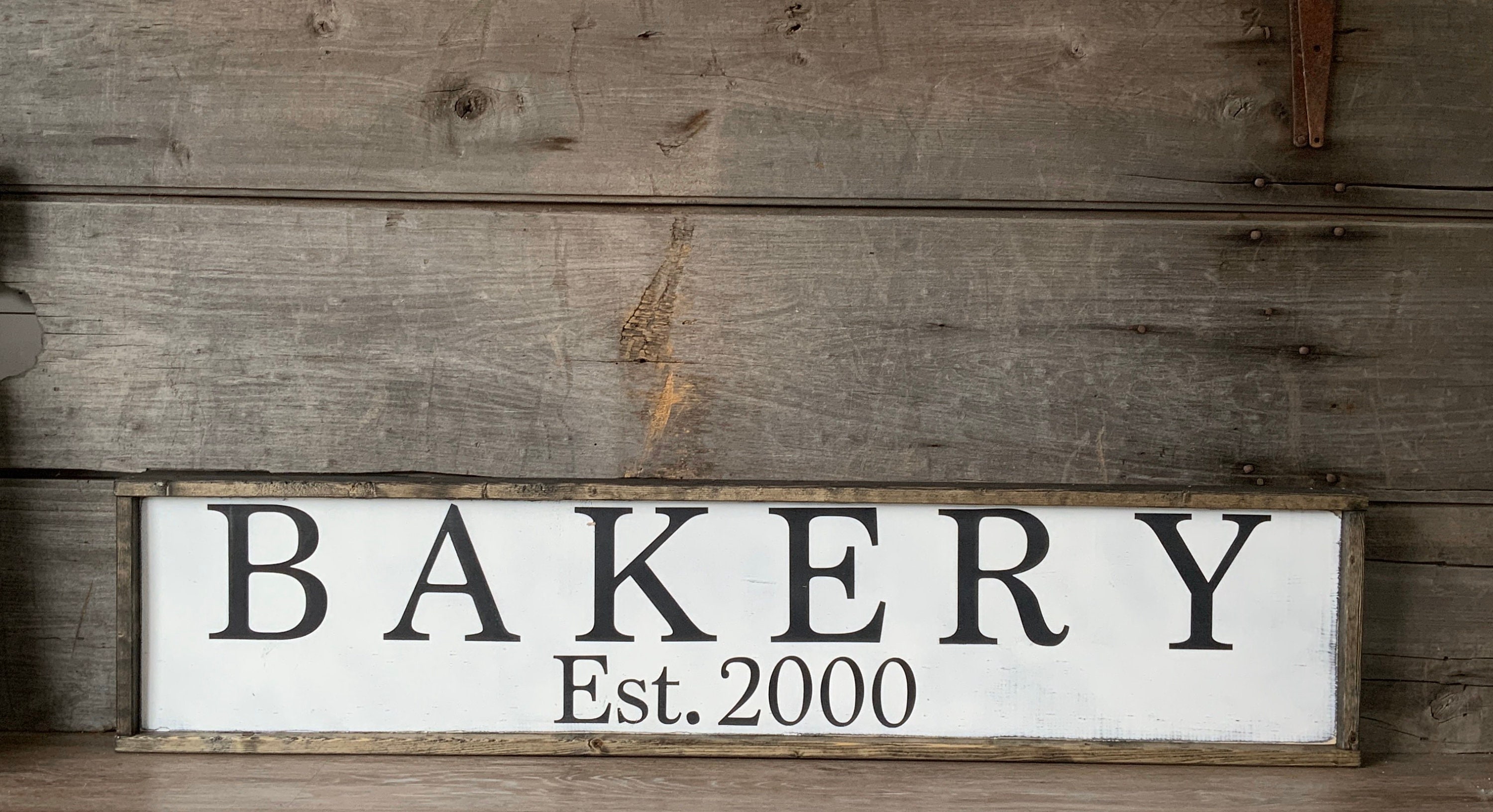 Bakery sign horizontal bakery wood sign farmhouse signs | Etsy