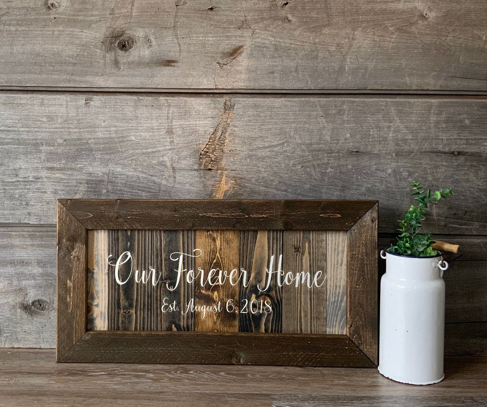 Our Forever Home wood sign farmhouse wall decor custom made | Etsy