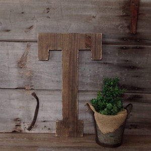 Distressed Wood Letter, Stained Rustic Decor, 24 Inches Tall - Etsy