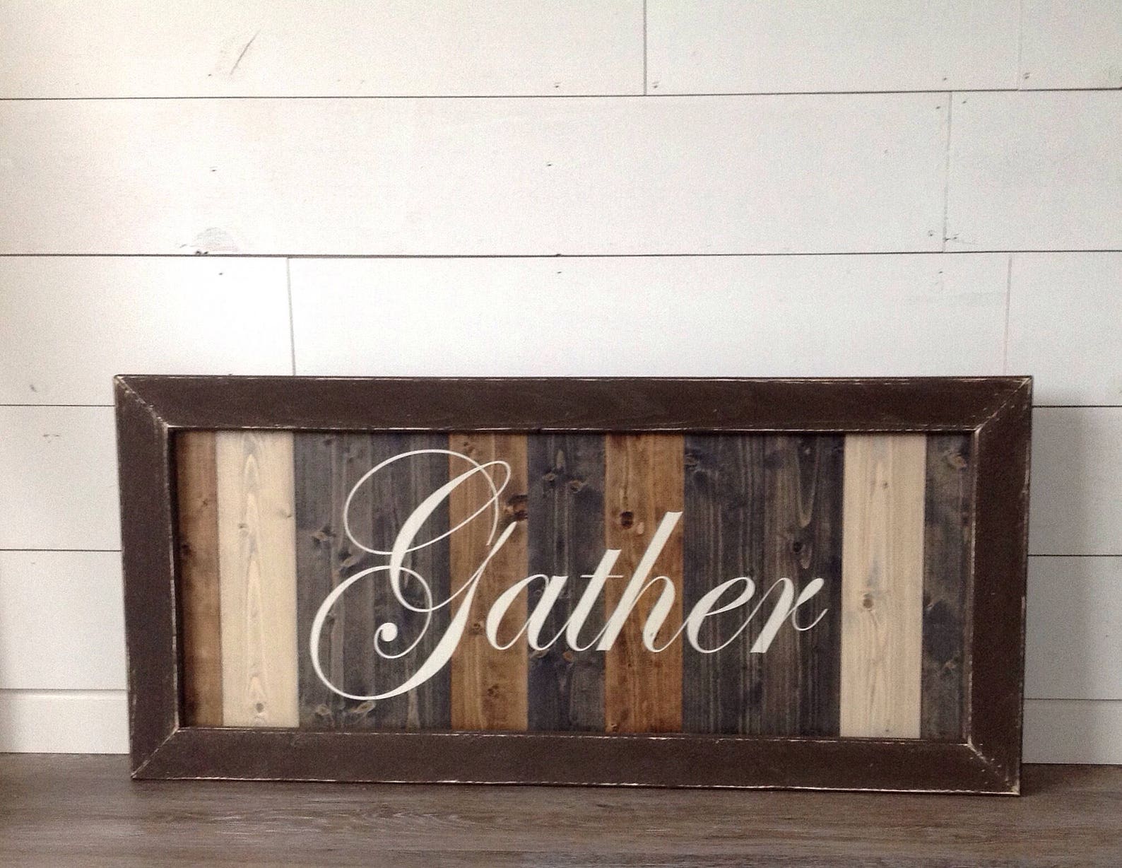 Gather Sign Gather Farmhouse Sign Wood Sign Rustic Sign - Etsy