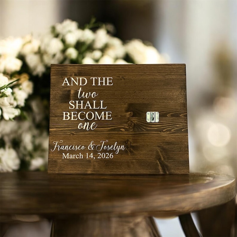 And the Two Shall Become One, Lock Ceremony Sign, Custom Sign to Use in ...