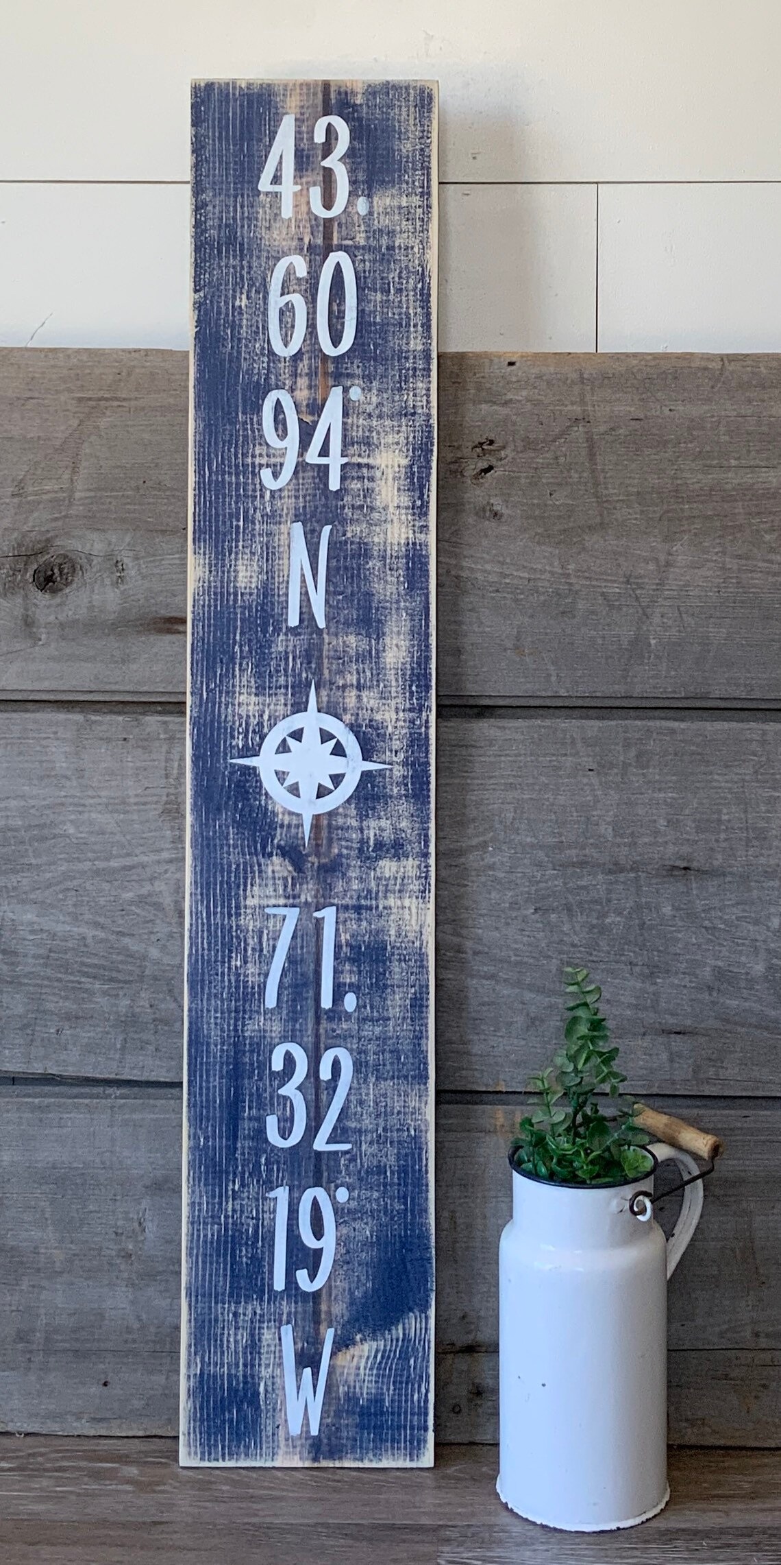 Vertical Latitude and Longitude Sign Coordinates Sign | Etsy