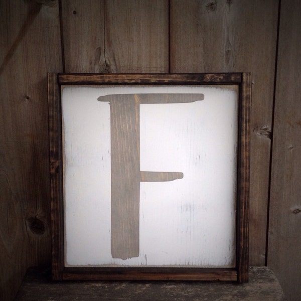 Rustic Letter - Etsy