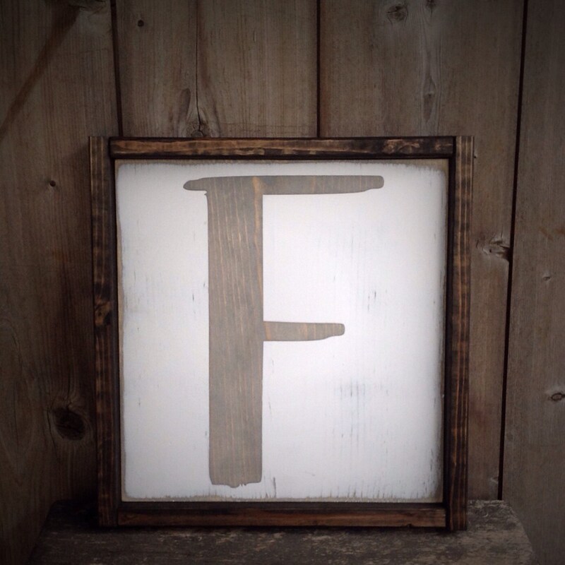 Rustic Letter - Etsy