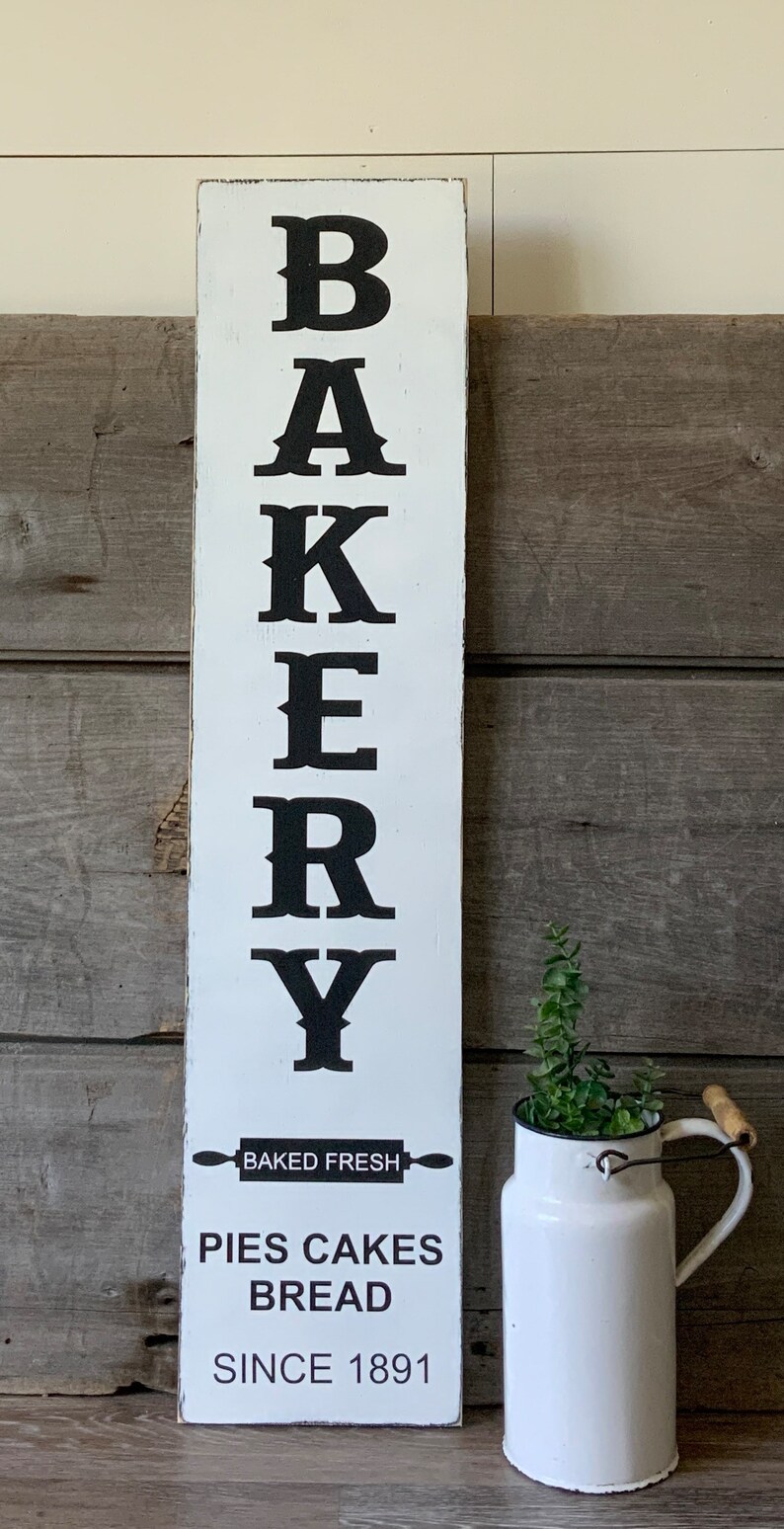Vertical Bakery Sign, Farmhouse BAKERY Sign, Bakery Sign, Farmhouse ...