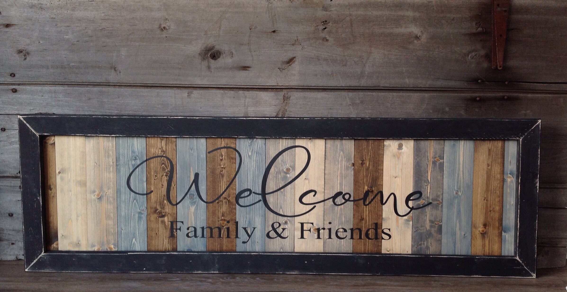 Wall Décor farmhouse welcome sign wood welcome sign w/frame sign ...
