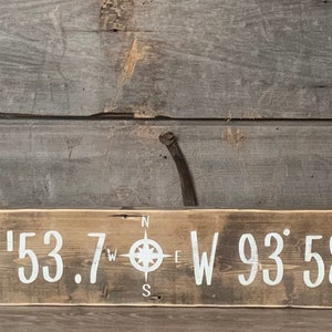 Latitude and Longitude Sign, Coordinates Sign, Wood Sign, Latitude ...