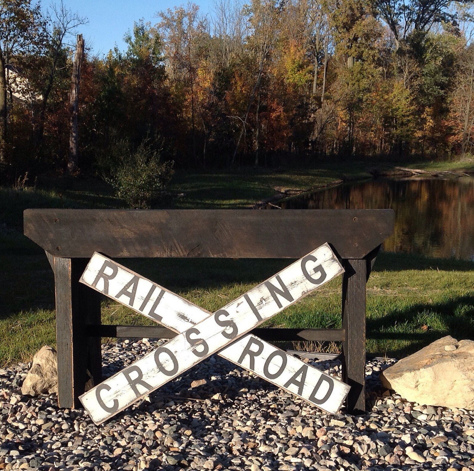 Rail Road Sign Wood Rail Road Sign Farmhouse Farmhouse Wall - Etsy