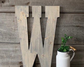 Barn Wood Letters Measuring 24 Inches Tall With Burlap Bow | Etsy