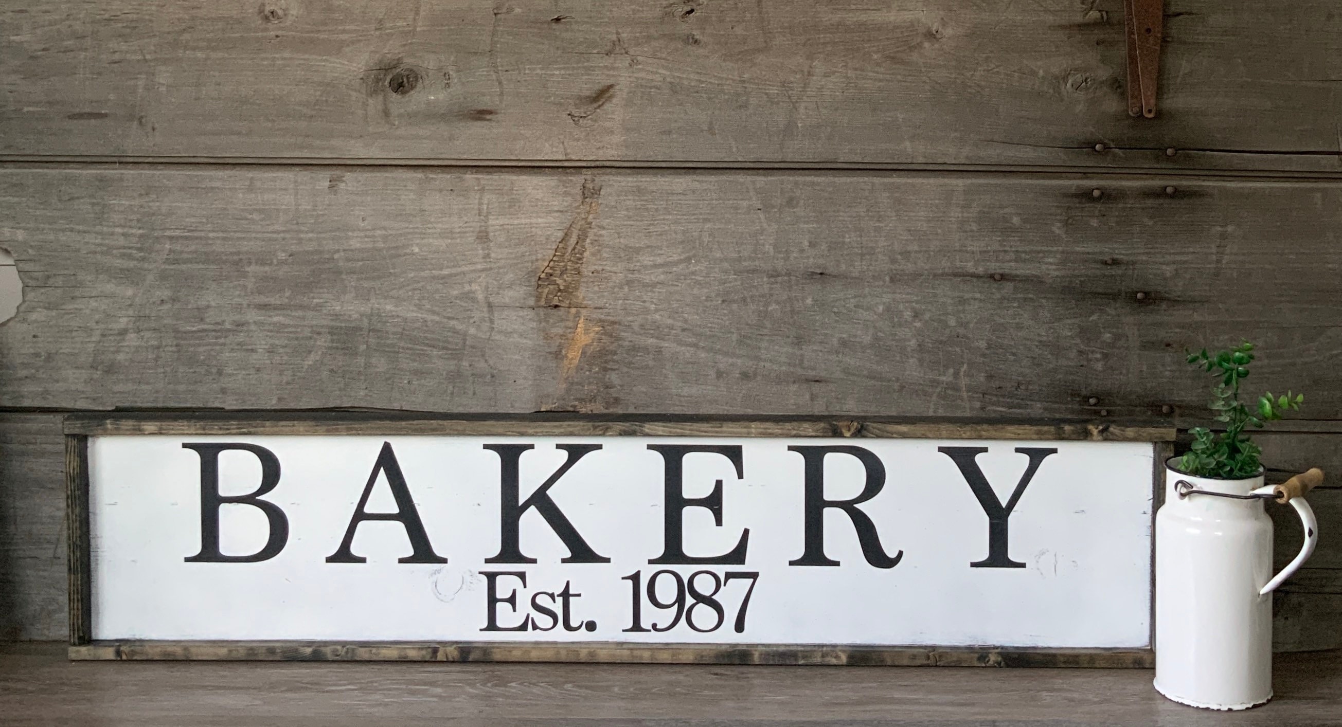 Bakery sign horizontal bakery wood sign farmhouse signs | Etsy